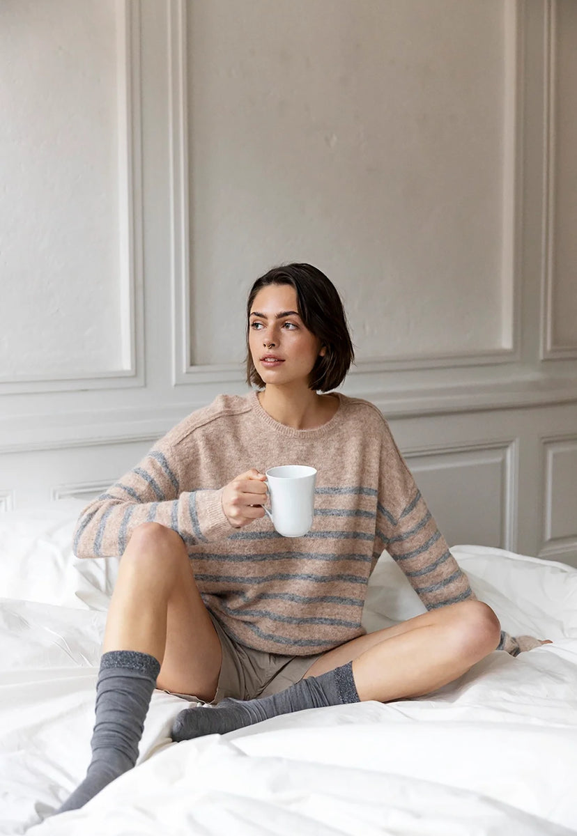 project aj117 - carrie knit - sand – GOOSE