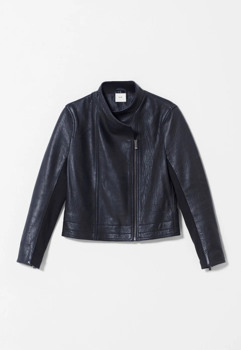 elk - lader leather jacket - black – GOOSE