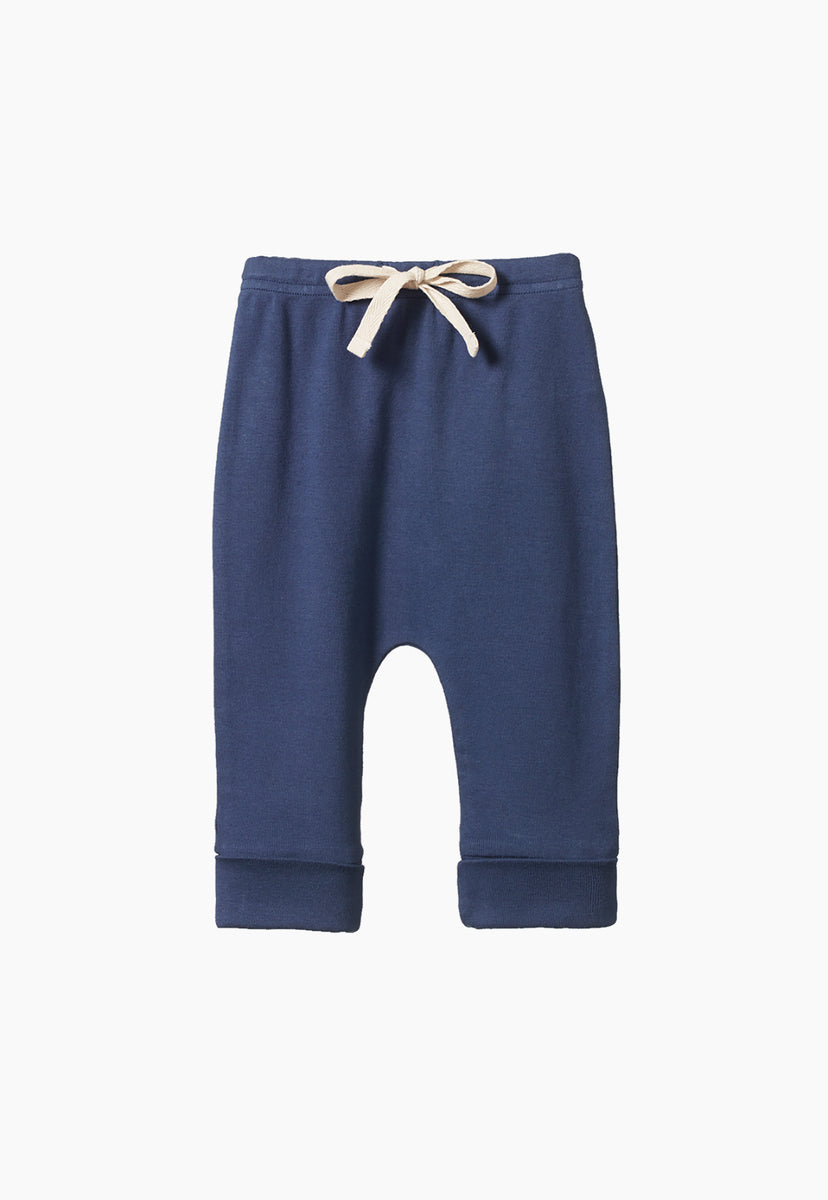 nature baby - drawstring pants - vintage indigo – GOOSE